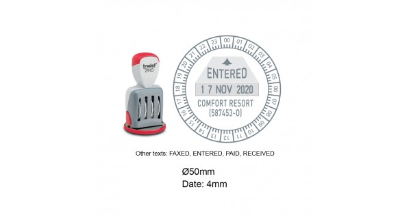 Classic Date & Time Stamp 2910/U 24 Hours , 50mm , 4mm