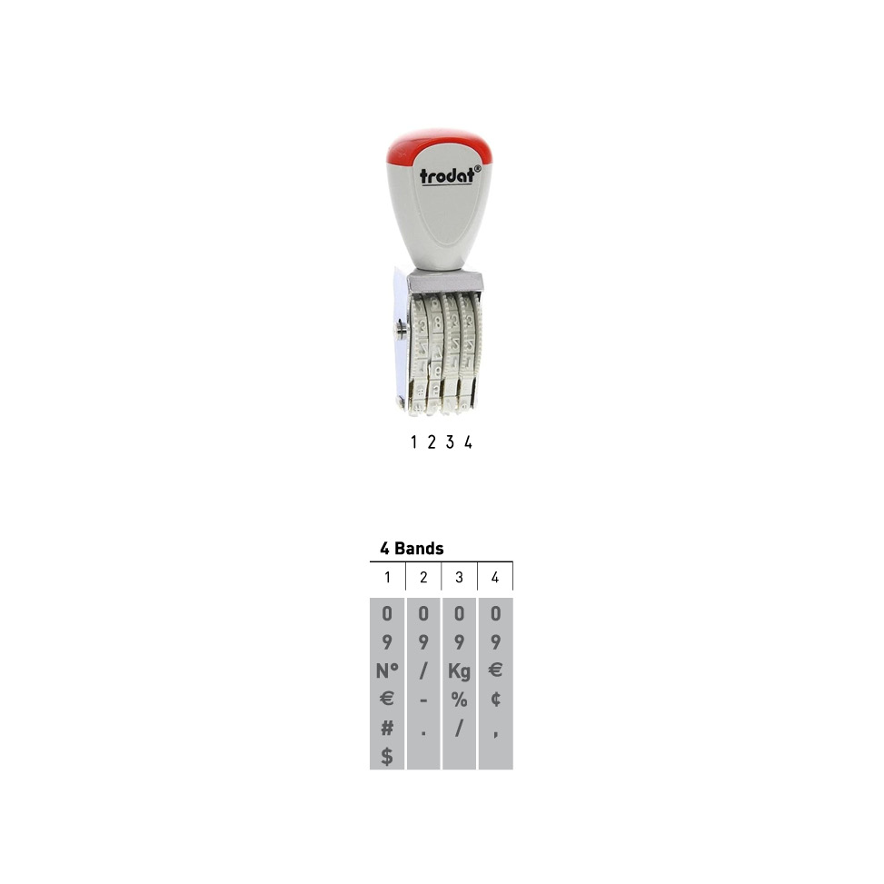 Classic Numberer Stamp 1534, 3mm, 4 Bands