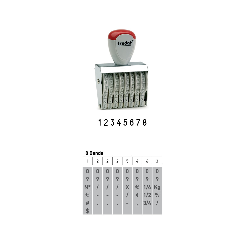 Classic Numberer Stamp 1558, 5mm, 8 Bands