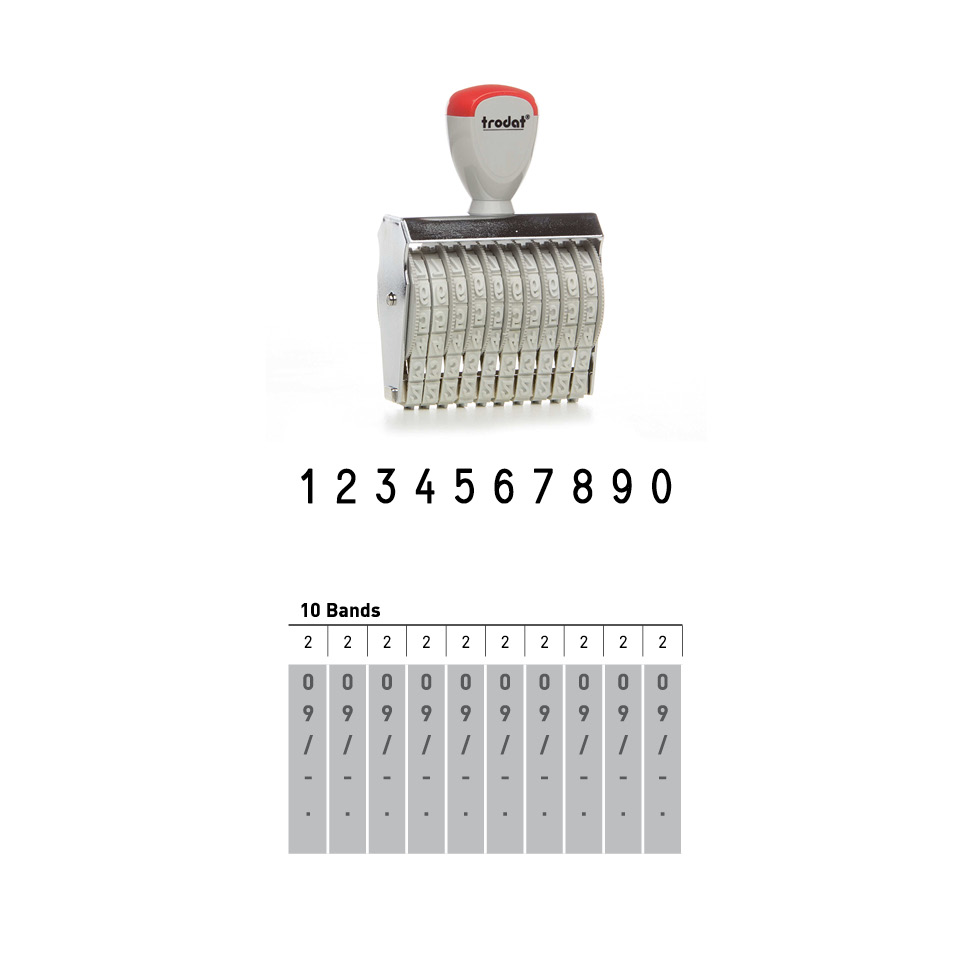 Classic Numberer Stamp 15710, 7mm, 10 Bands