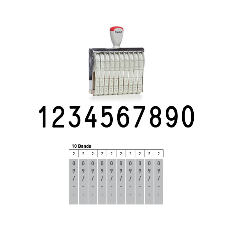 Classic Numberer Stamp 151810 , 18mm,10 Bands