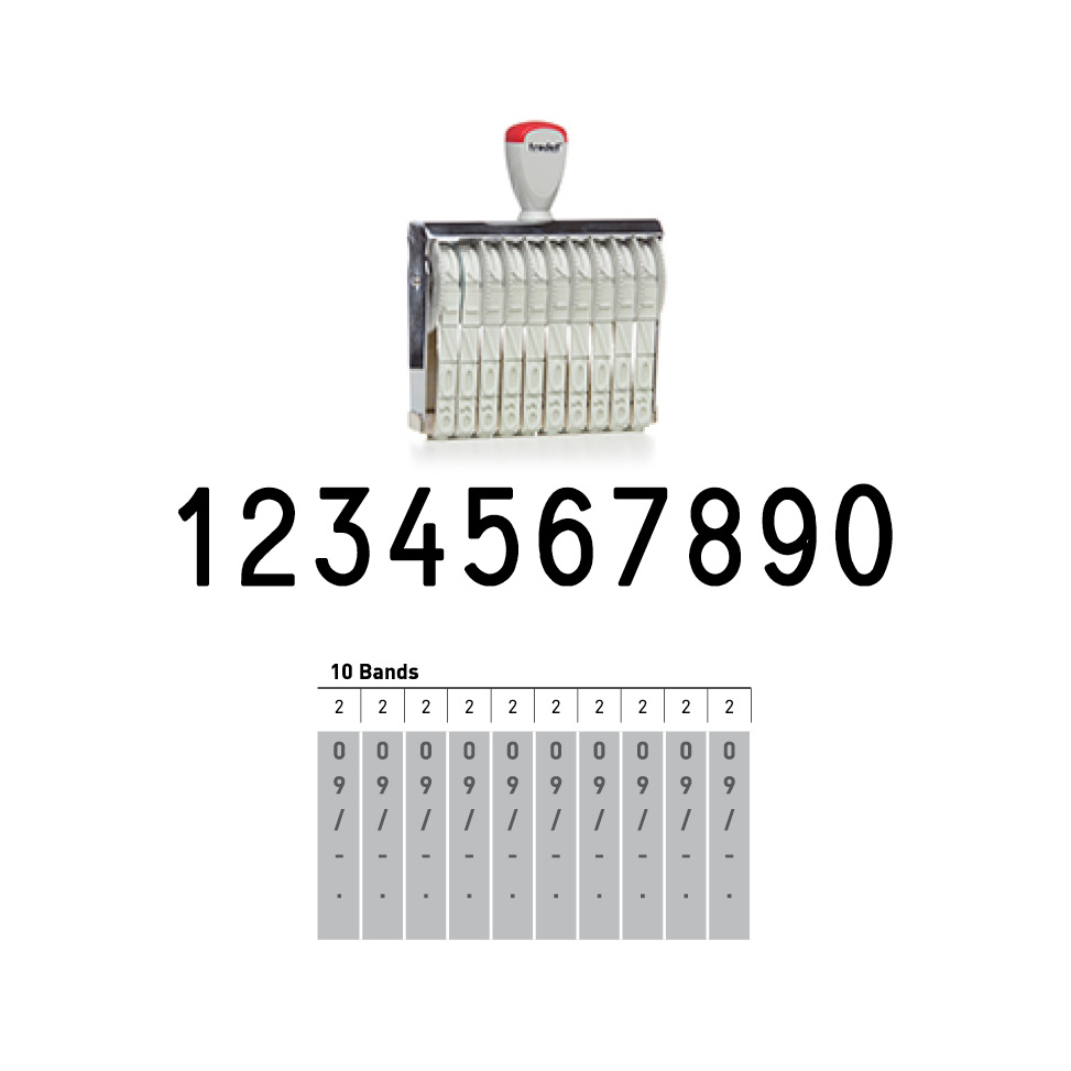 Classic Numberer Stamp 151810 , 18mm,10 Bands