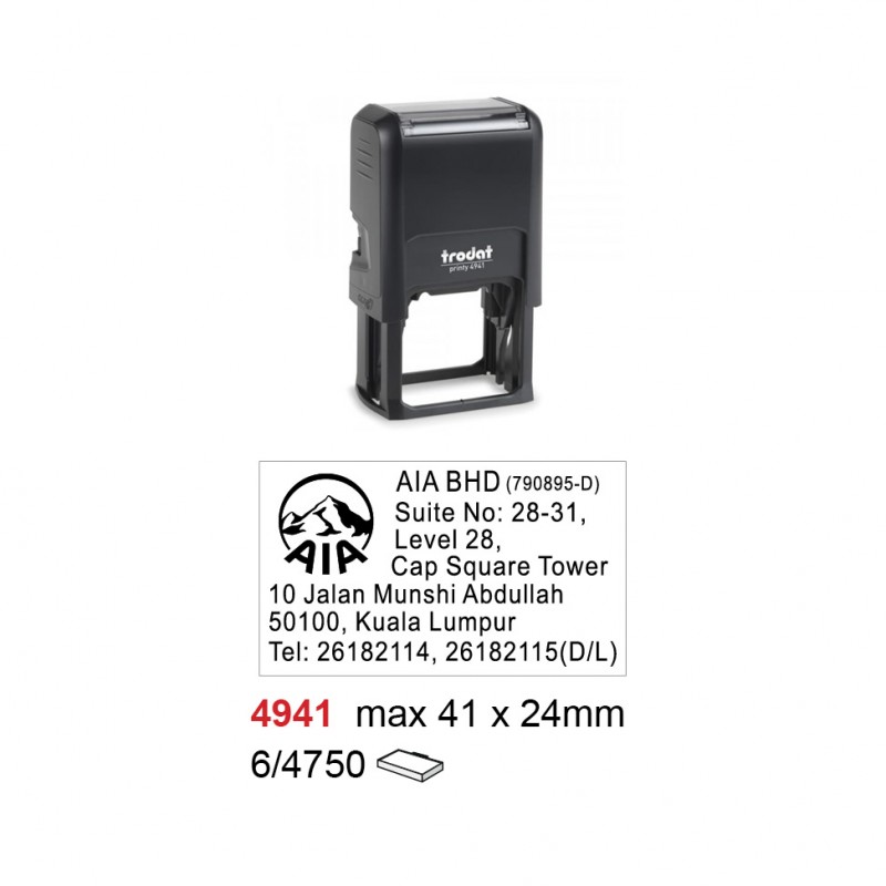 Trodat 4941 Self Inking Stamp 41x24mm