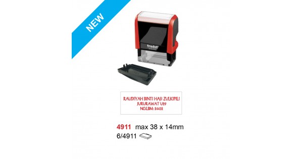 Trodat 4911 Self Inking Stamp 38x14mm