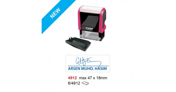 Trodat 4912 Self Inking Stamp 47x18mm