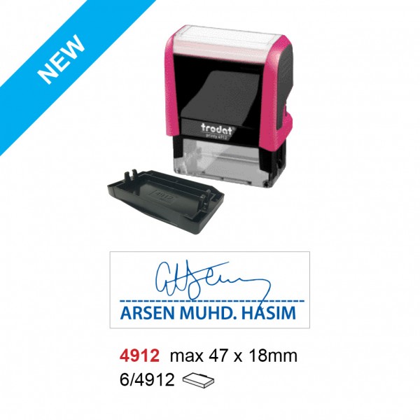Trodat 4912 Self Inking Stamp 47x18mm