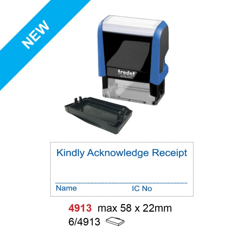 Trodat 4913 Self Inking Stamp 58x22mm