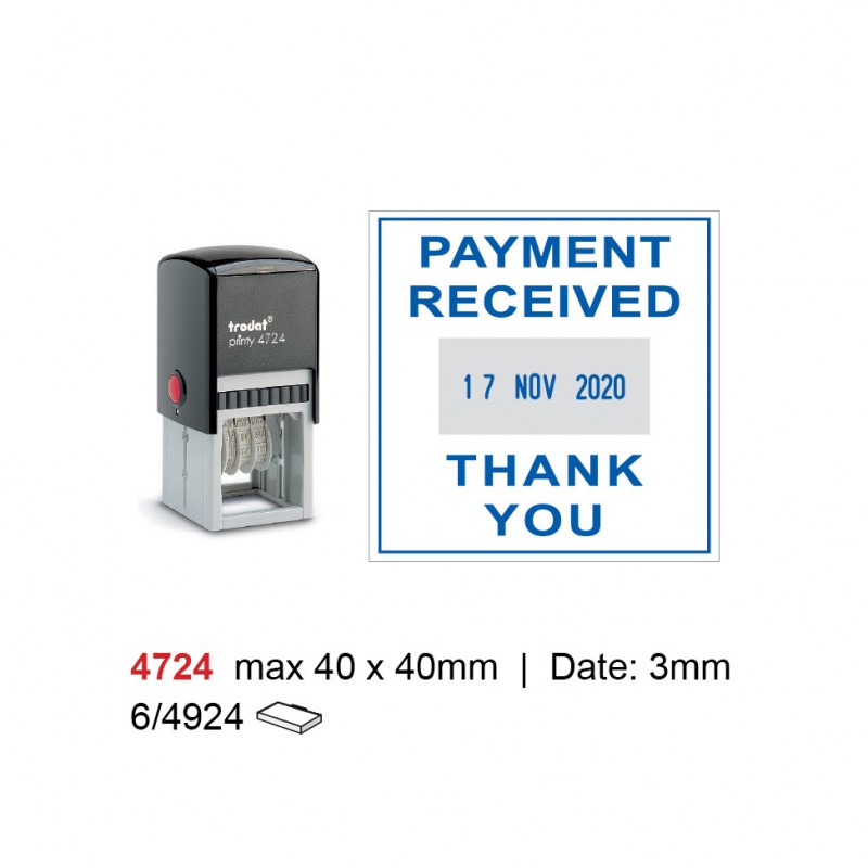 Self Inking Date Stamp 4724 40x40mm