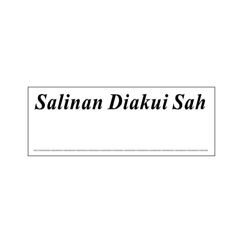 Salinan Diakui Sah Stock Stamp BS-6, 38x14mm